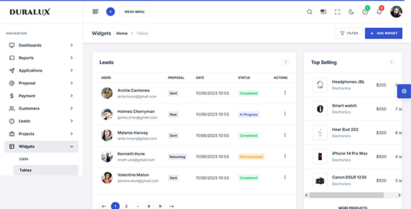 Duralux - Admin & Dashboard Next JS Template by maryinparis | ThemeForest