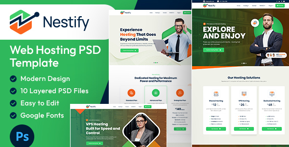 Nestify | Web Hosting PSD Template by designingmedia | ThemeForest