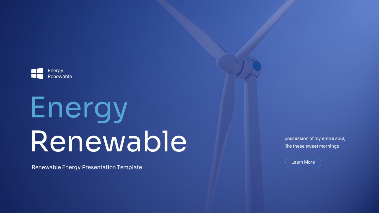 Renewable Energy Google Slides Template, Presentation Templates ...