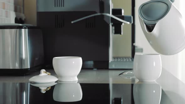 Making Morning Coffee or Tea, Stock Footage | VideoHive