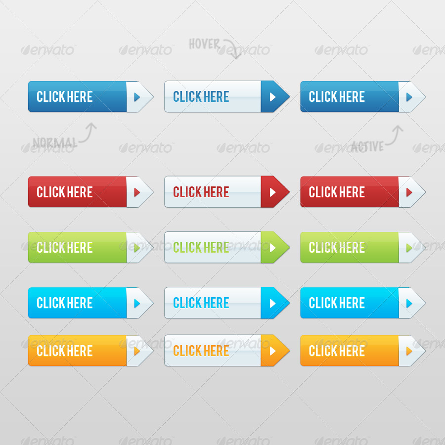 5 Colors Separate Tabs, Web Elements | GraphicRiver