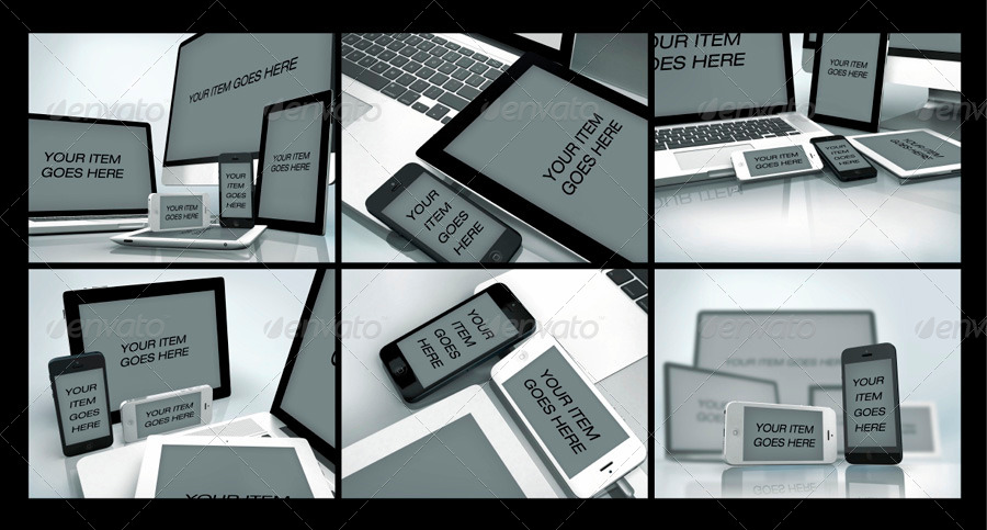 myResponsive screen mock-up V4, Graphics | GraphicRiver