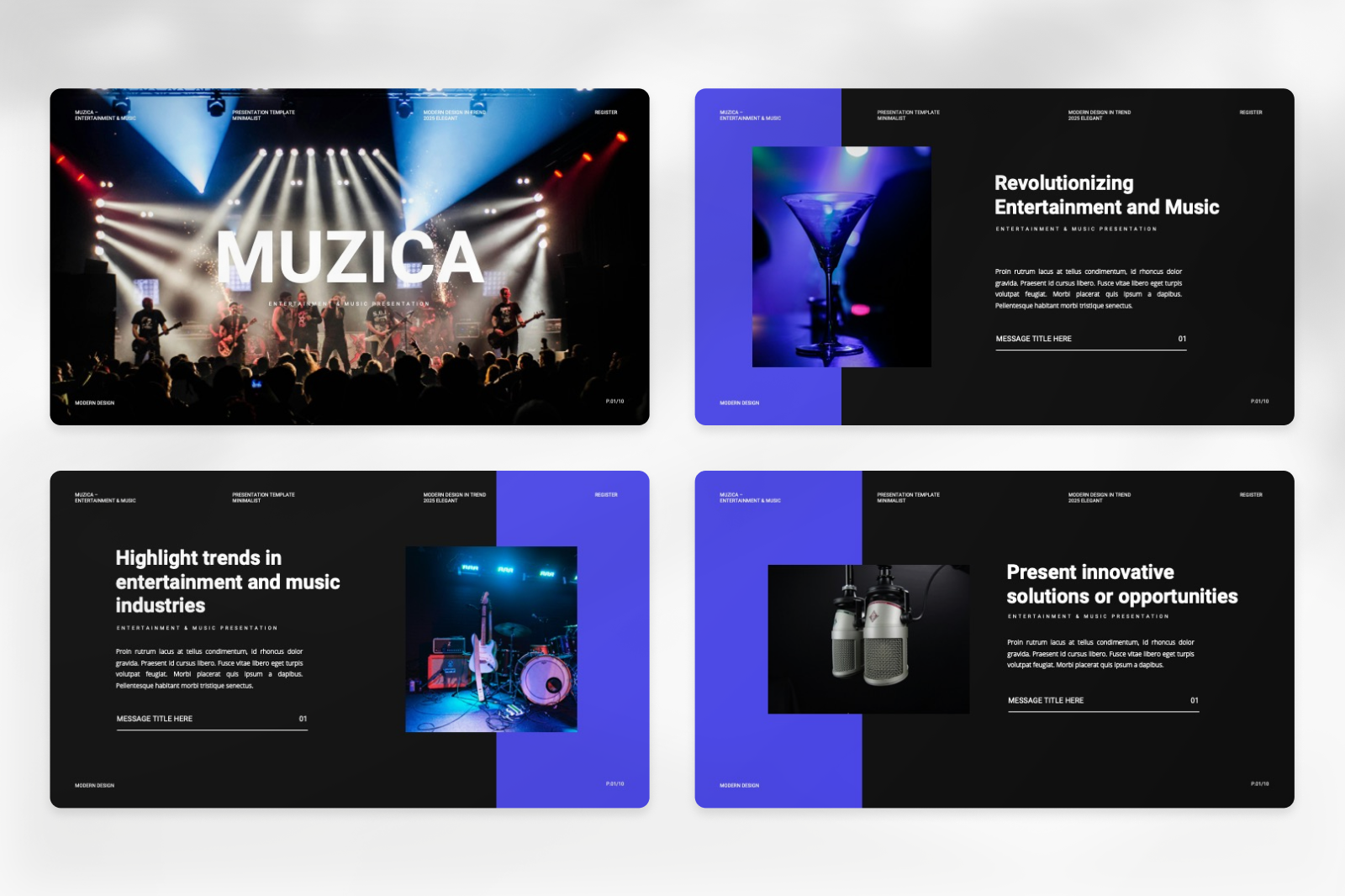 Muzica - Music & Entertainment Google Slide Presentation, Presentation ...