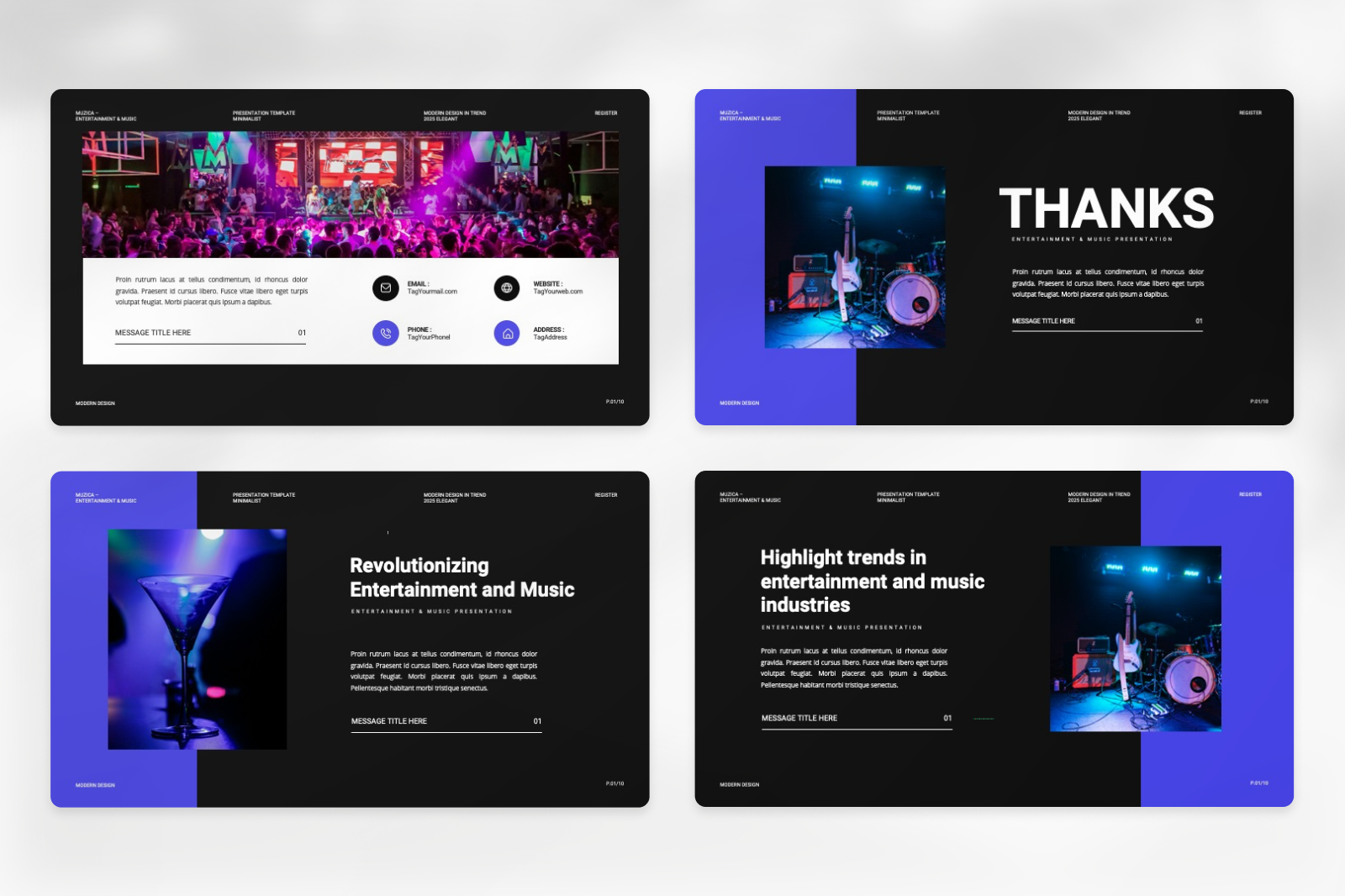Muzica - Music & Entertainment Google Slide Presentation, Presentation ...