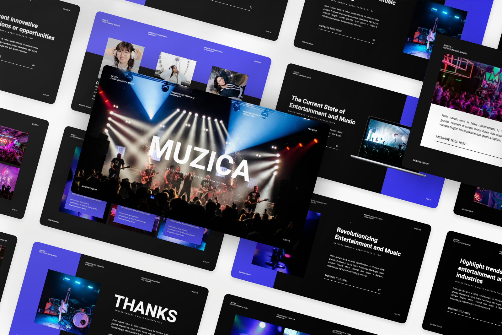 Muzica - Music & Entertainment Google Slide Presentation, Presentation ...