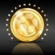Gold Football Coin Sport Background, Vectors | GraphicRiver