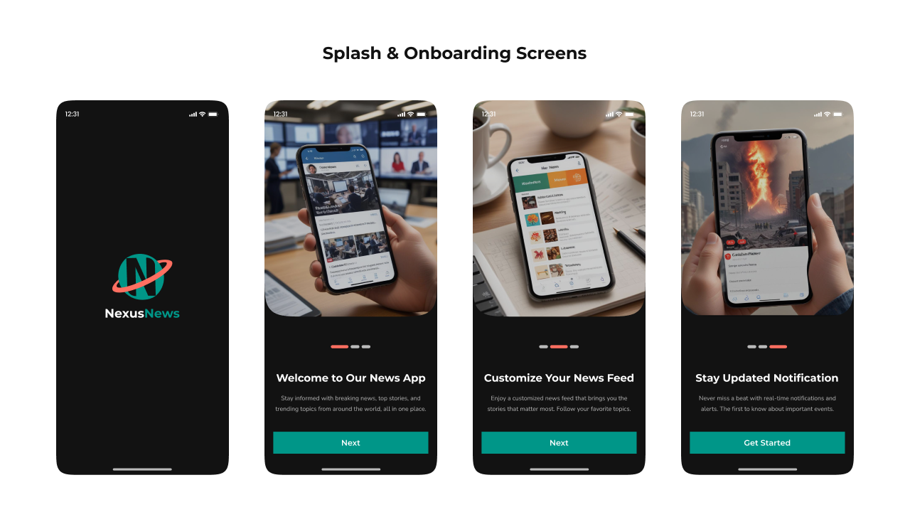 NexusNews Portal React Native Expo App | Free Figma | iOS | Android by codeforge0