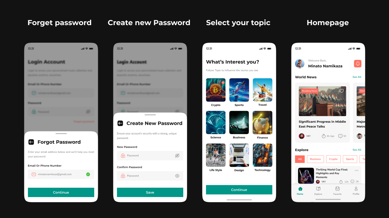 NexusNews Portal React Native Expo App | Free Figma | iOS | Android by ...