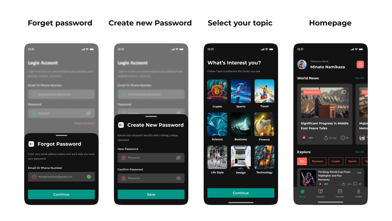 NexusNews Portal React Native Expo App | Free Figma | iOS | Android by ...