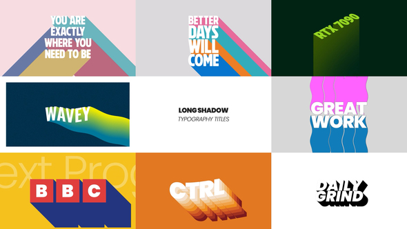Long Shadow Titles, After Effects Project Files | VideoHive