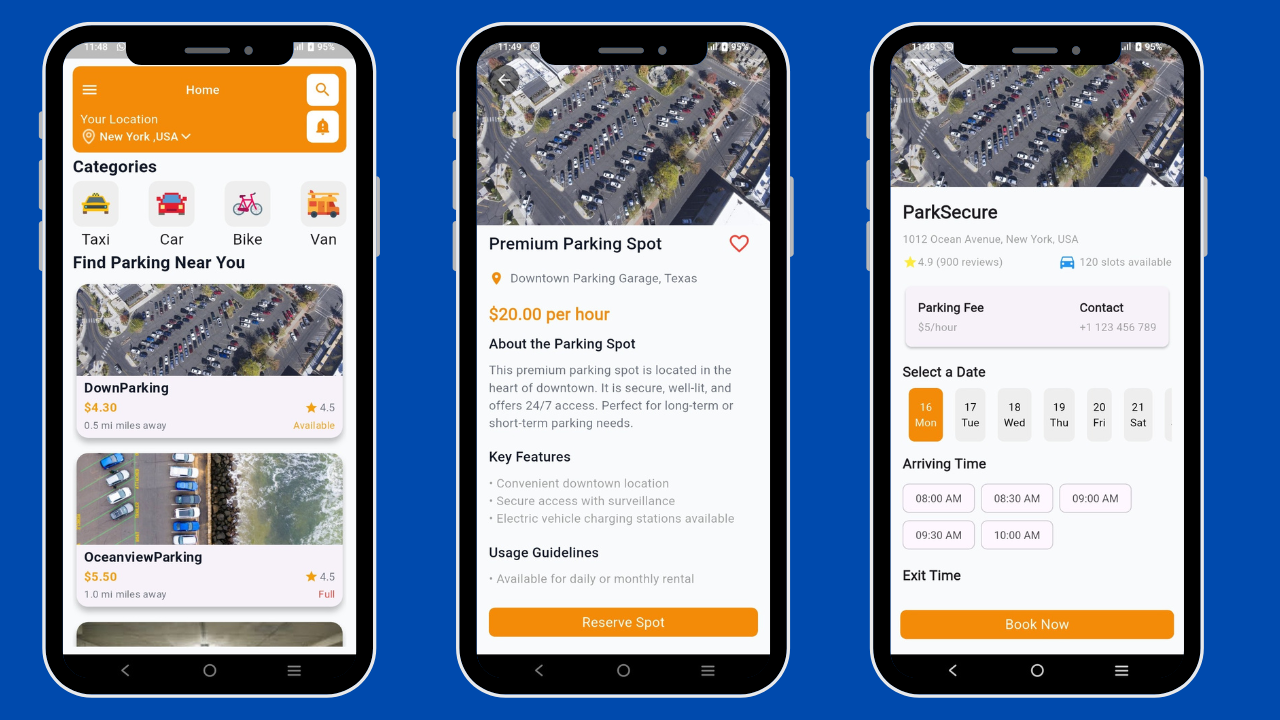 Spotfinder Parking | Booking Flutter App Template by CodentraTech ...