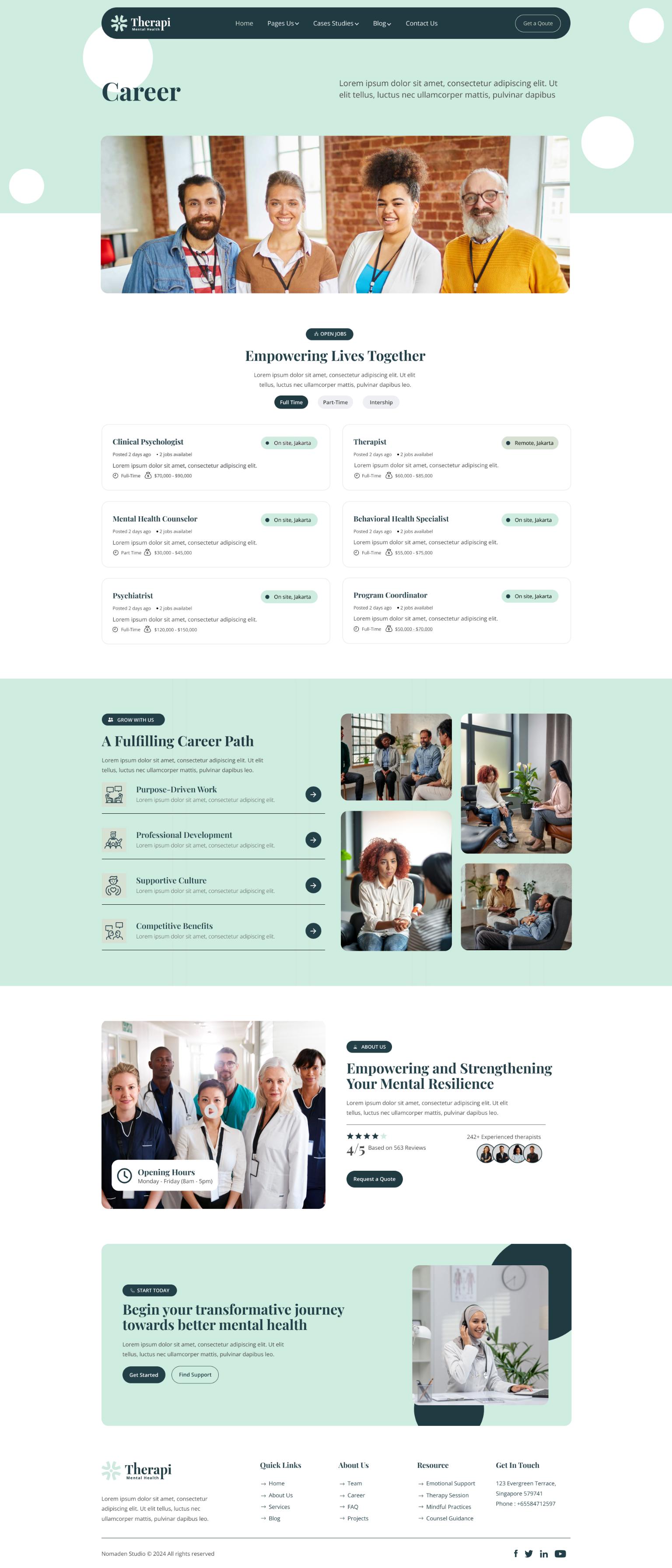 Therapi - Mental Health Care Figma Template by nomadenstudio | ThemeForest