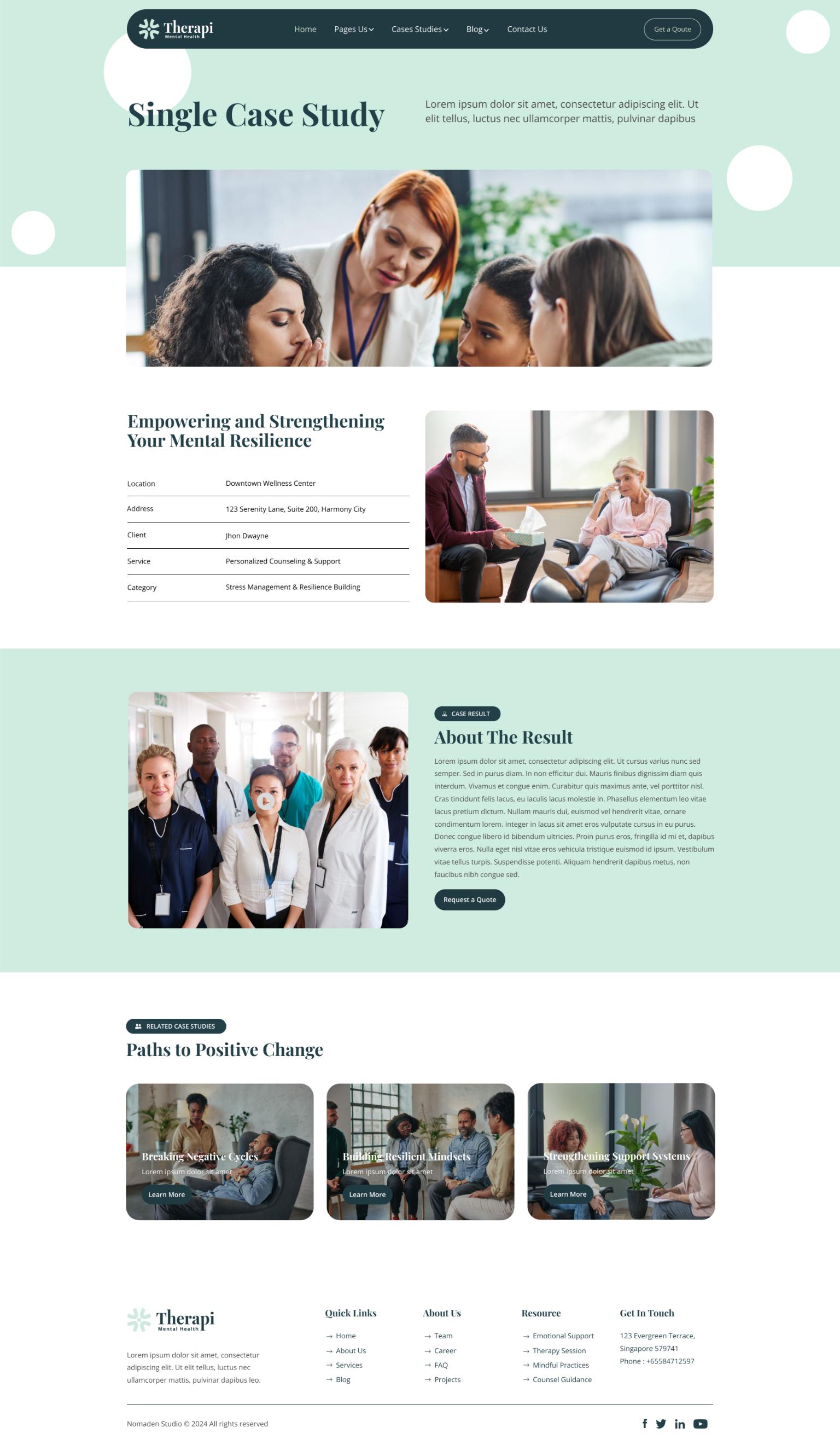 Therapi - Mental Health Care Figma Template by nomadenstudio | ThemeForest