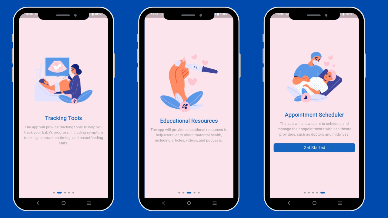 PregnancyTracker UI Template | Maternity App Template | Baby and Health ...