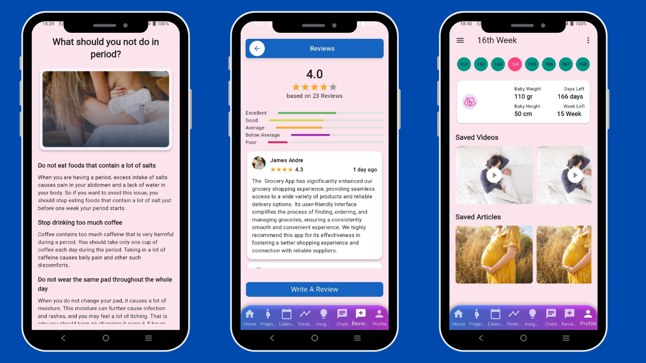PregnancyTracker UI Template | Maternity App Template | Baby and Health ...