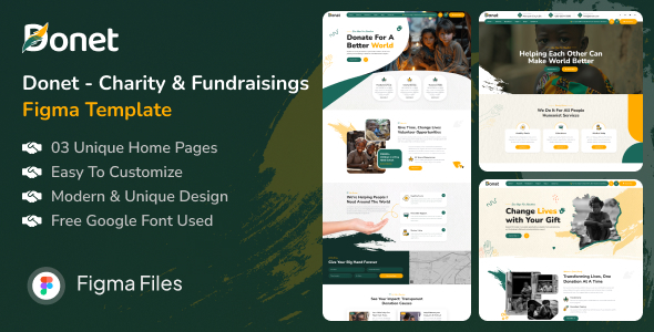 Donet – Charity & Fundraising Figma Template by themeholy | ThemeForest