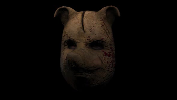 Horror psycho butcher mask with alpha, Motion Graphics | VideoHive
