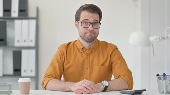 Young Man Shaking Head in Disapproval No, Stock Footage | VideoHive