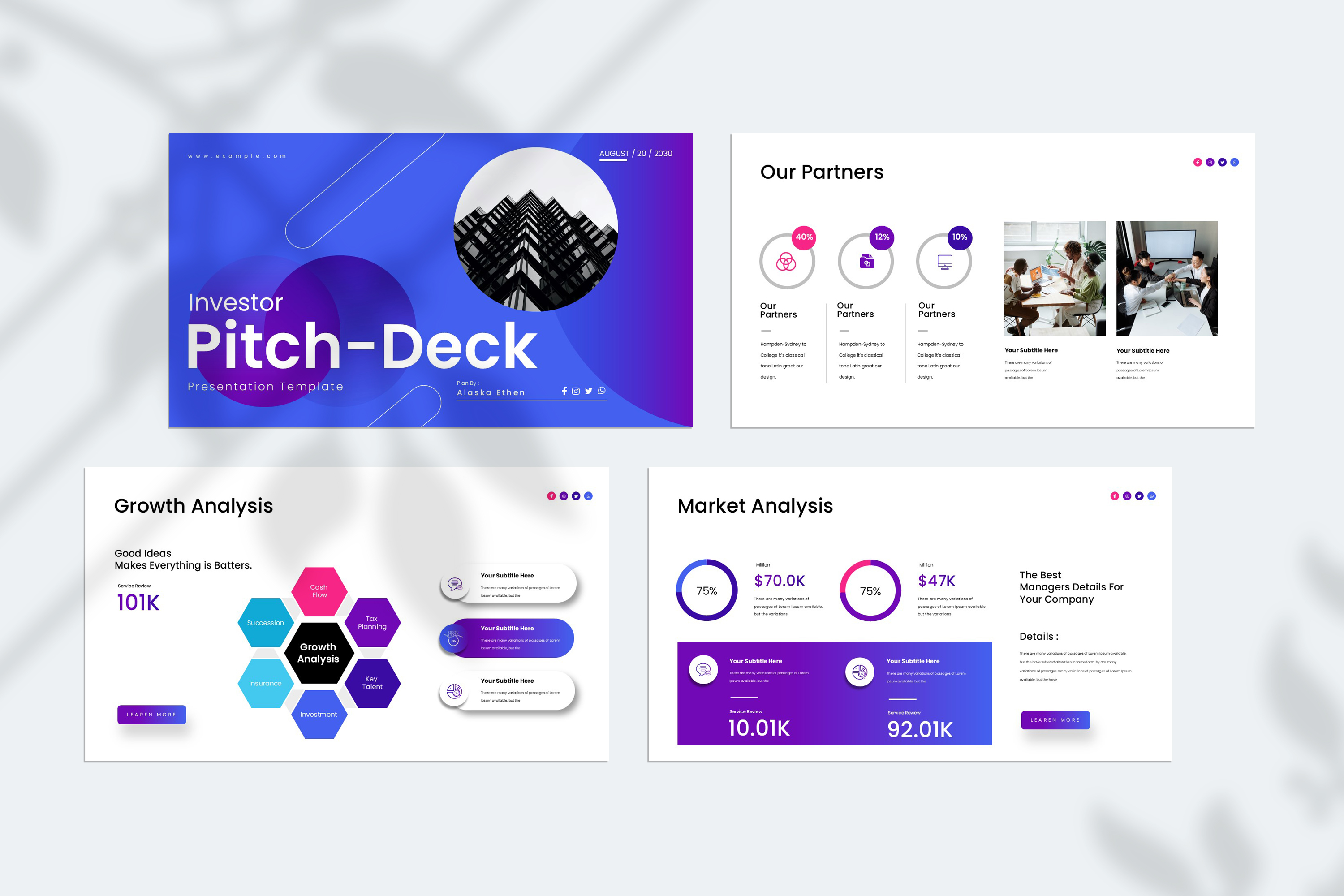 Investor Pitch-Deck Presentation Template, Presentation Templates ...
