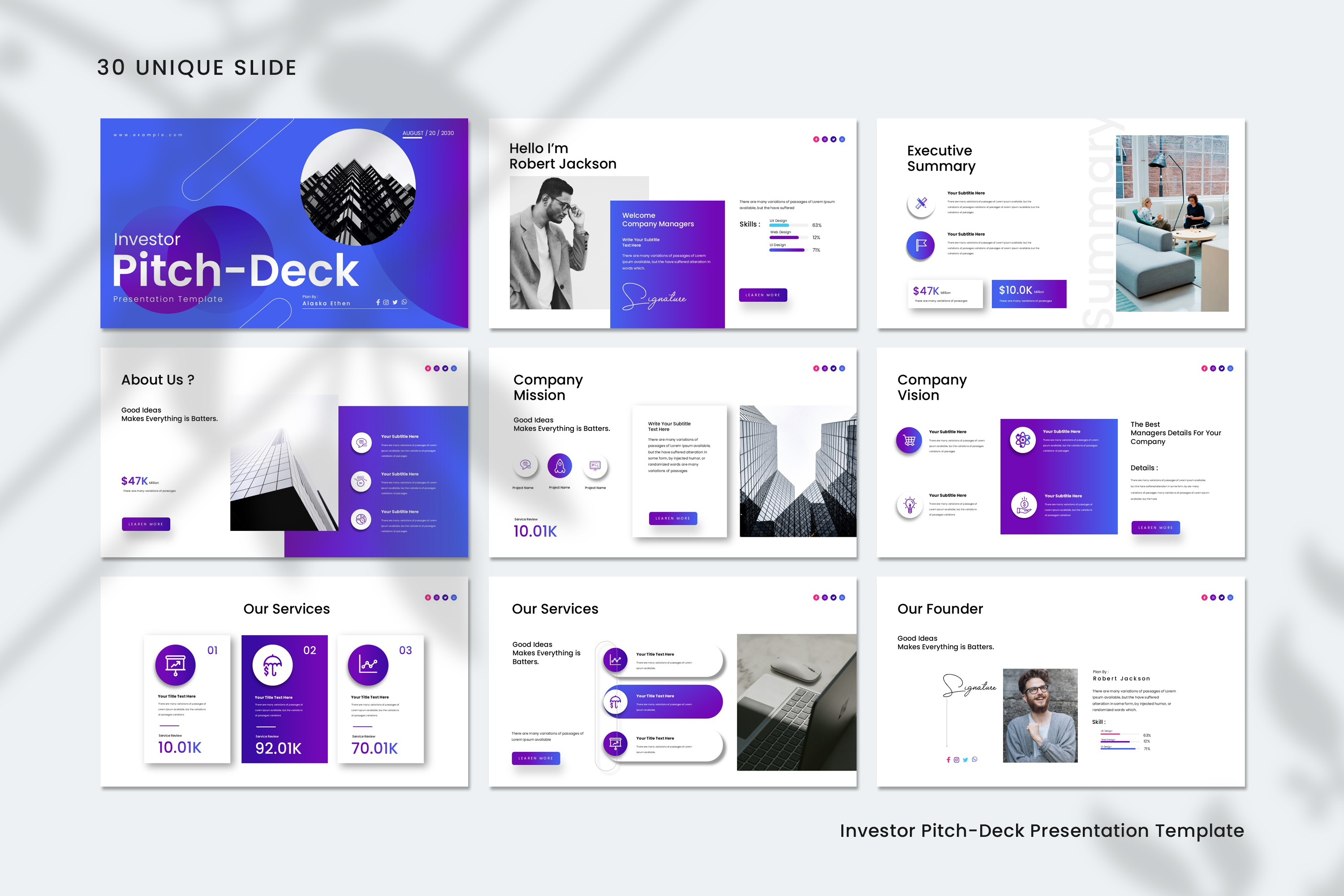 Investor Pitch-Deck Presentation Template, Presentation Templates ...