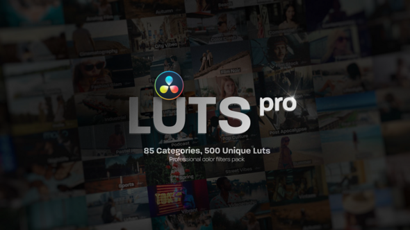 LUTs Pro: Professional Color Grading Pack with 500 LUTs For Davinci ...