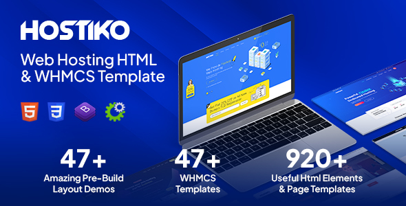 Hostiko - Hosting HTML & WHMCS Template With Isometric Design by designingmedia