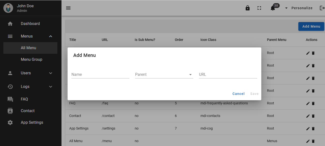 Admin VUE - Vue 3 Admin Template with .NET Core 8 by Sangib_123saha