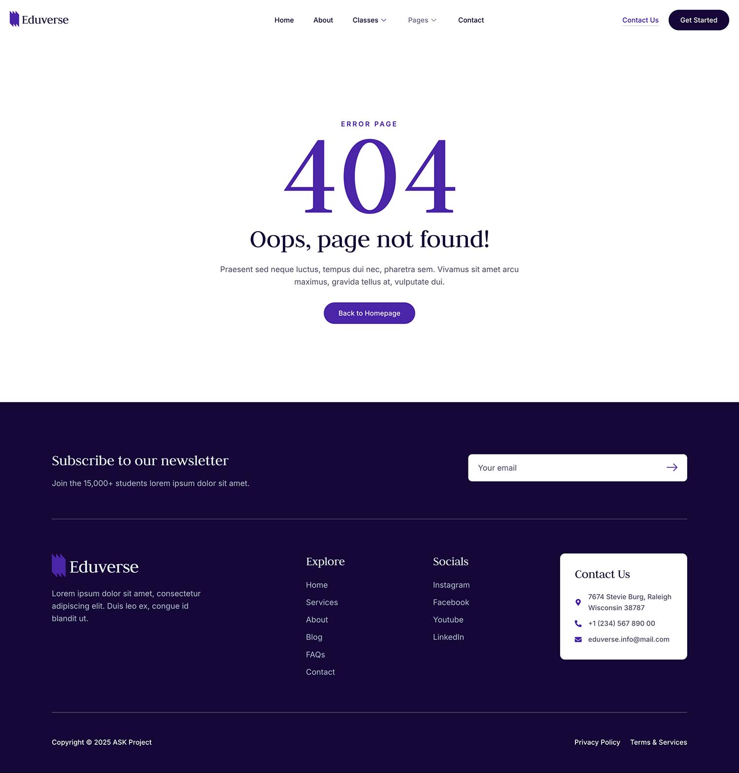 Eduverse - Online Tutor & Education Elementor Template Kit by askproject