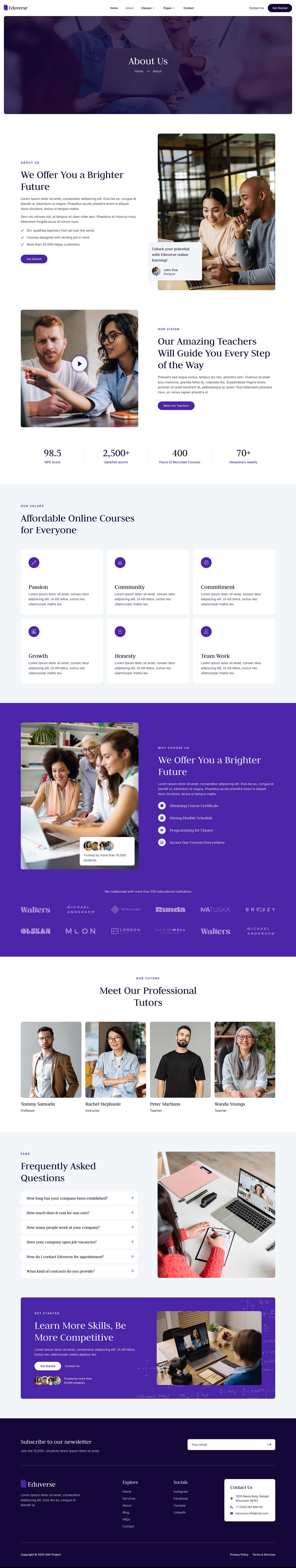 Eduverse - Online Tutor & Education Elementor Template Kit by askproject