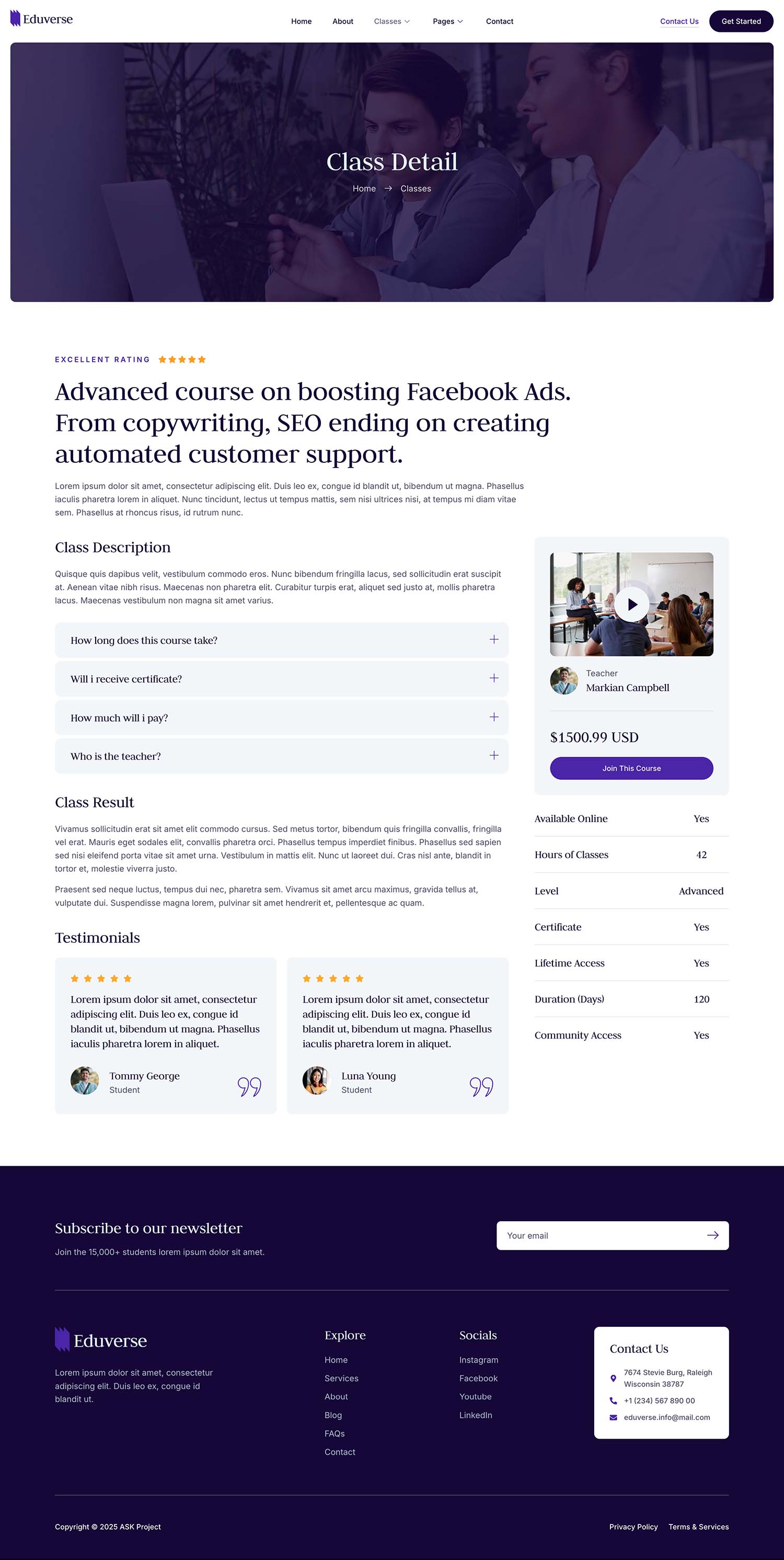 Eduverse - Online Tutor & Education Elementor Template Kit by askproject