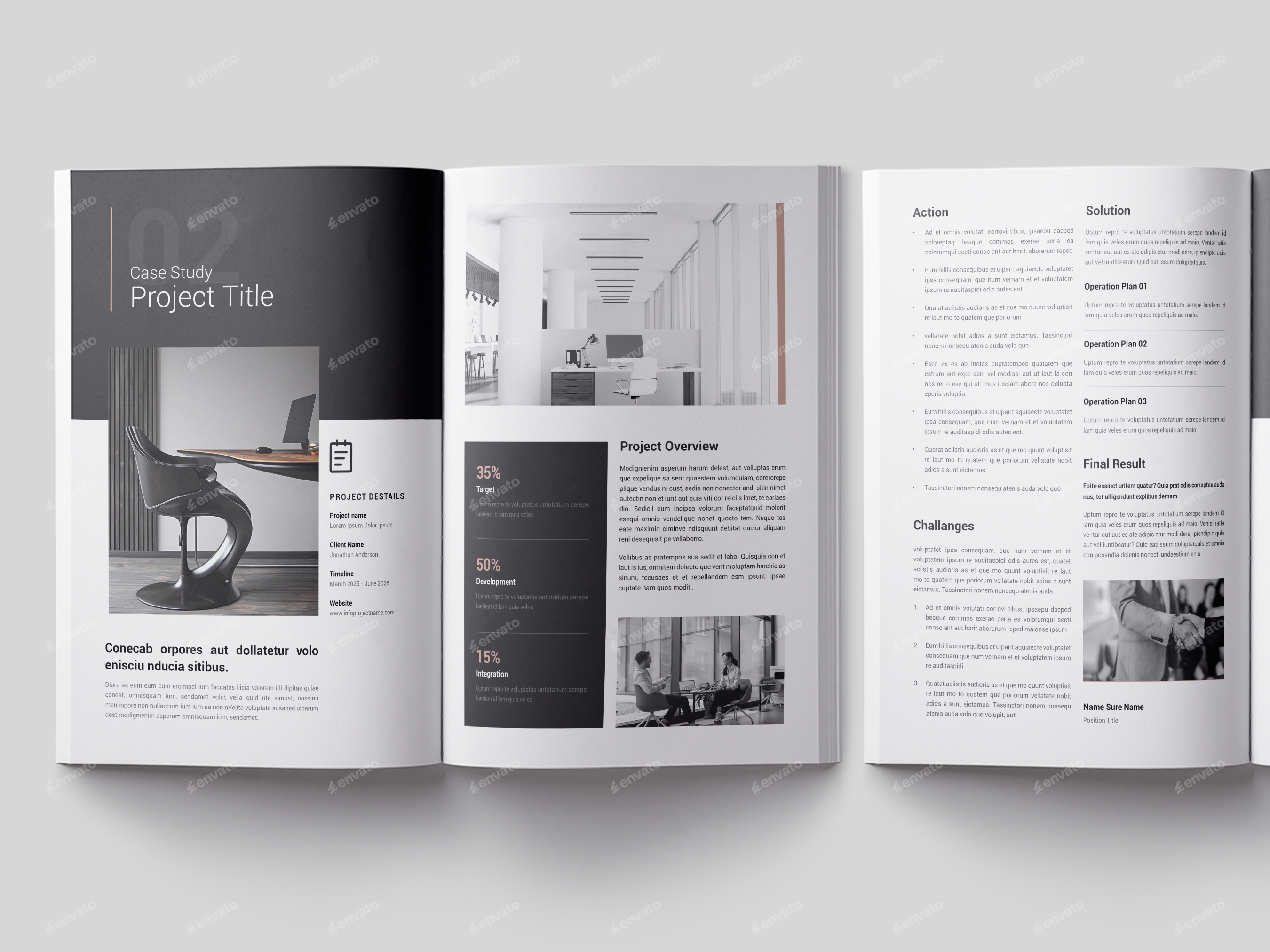 Case Study Template, Project Case Study, Print Templates | GraphicRiver