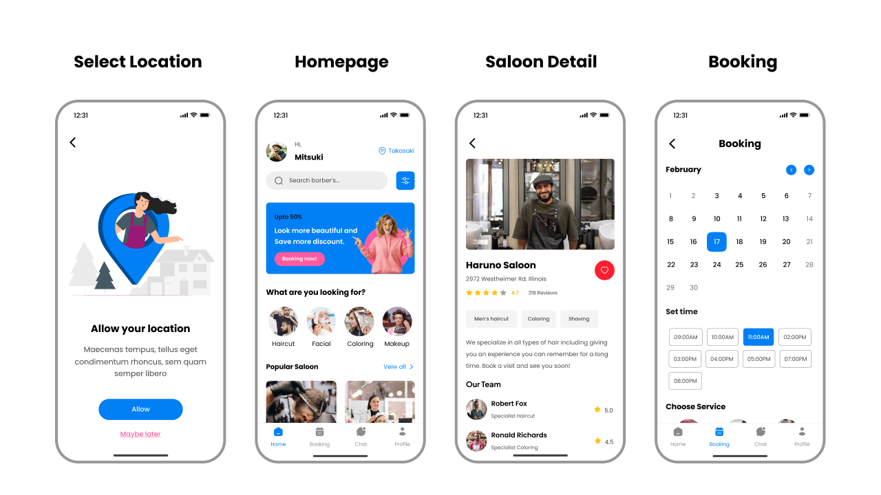 Gojo Saloon Hair Care Mobile App React Native Template by codeforge0