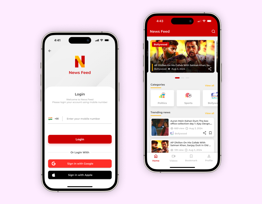 News Feed - Flutter News App for Android & iOS with Laravel Admin Panel by camelcasetechnology