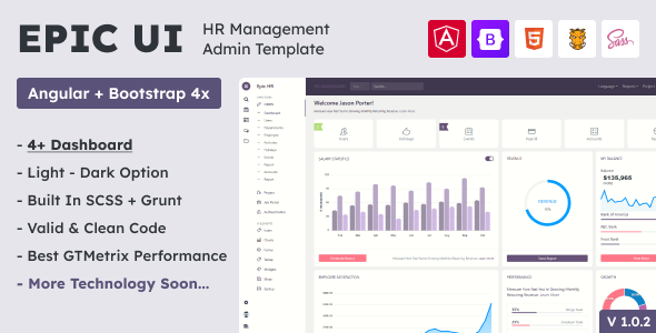Epic UI - Angular Admin Template & HR Management by NSDBytes | ThemeForest