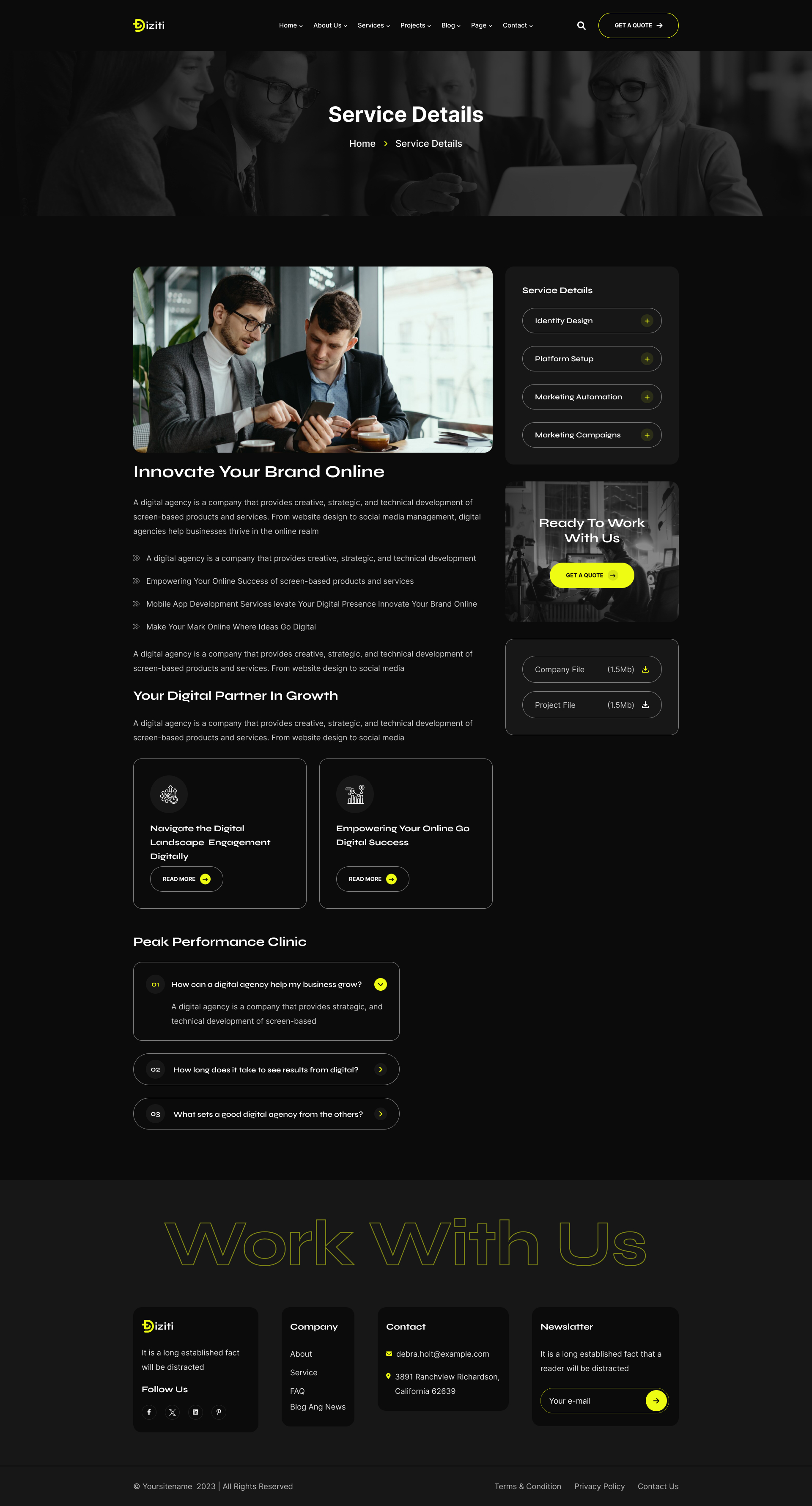 Diziti - Digital Agency Figma Template by Mugli | ThemeForest