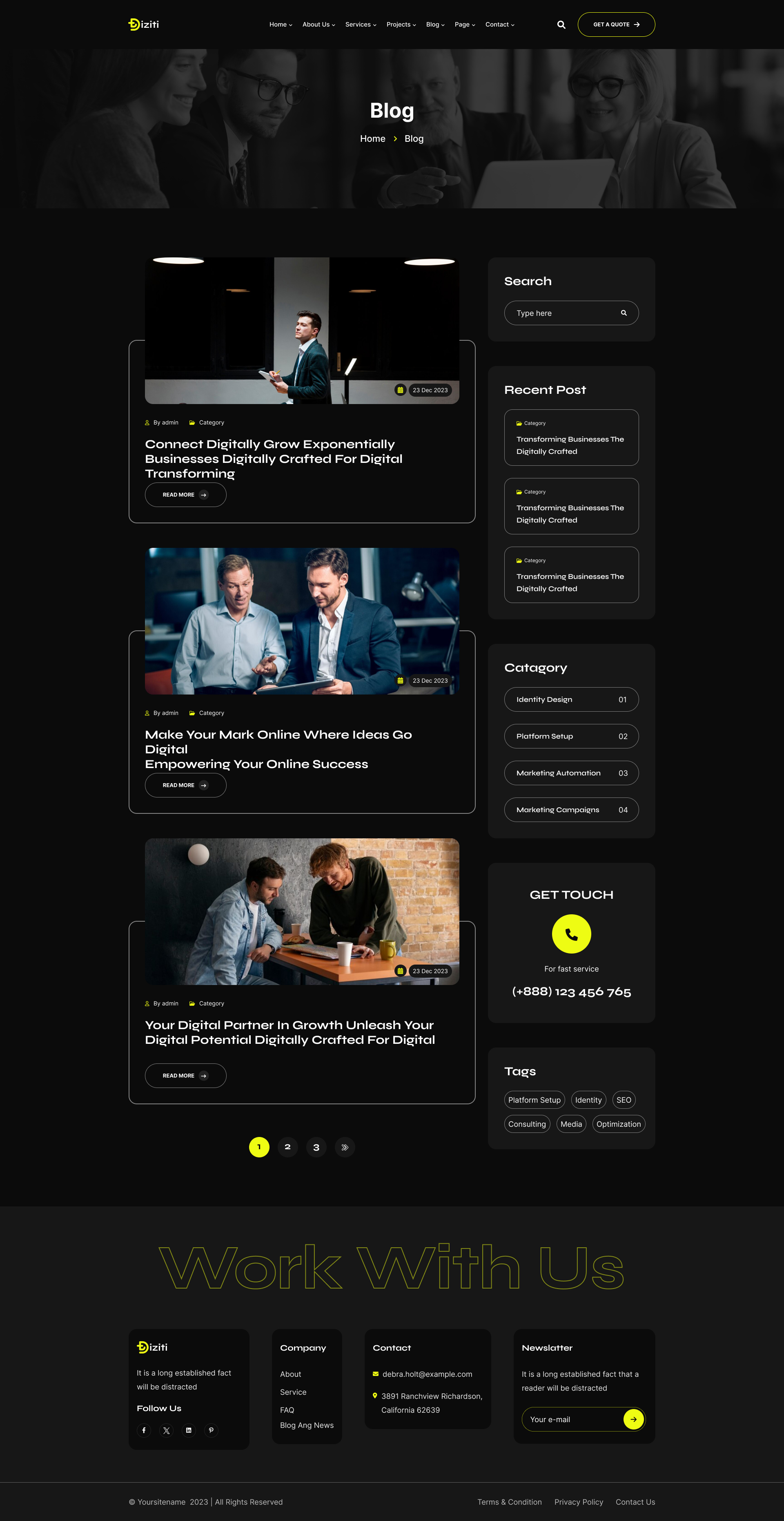 Diziti - Digital Agency Figma Template by Mugli | ThemeForest