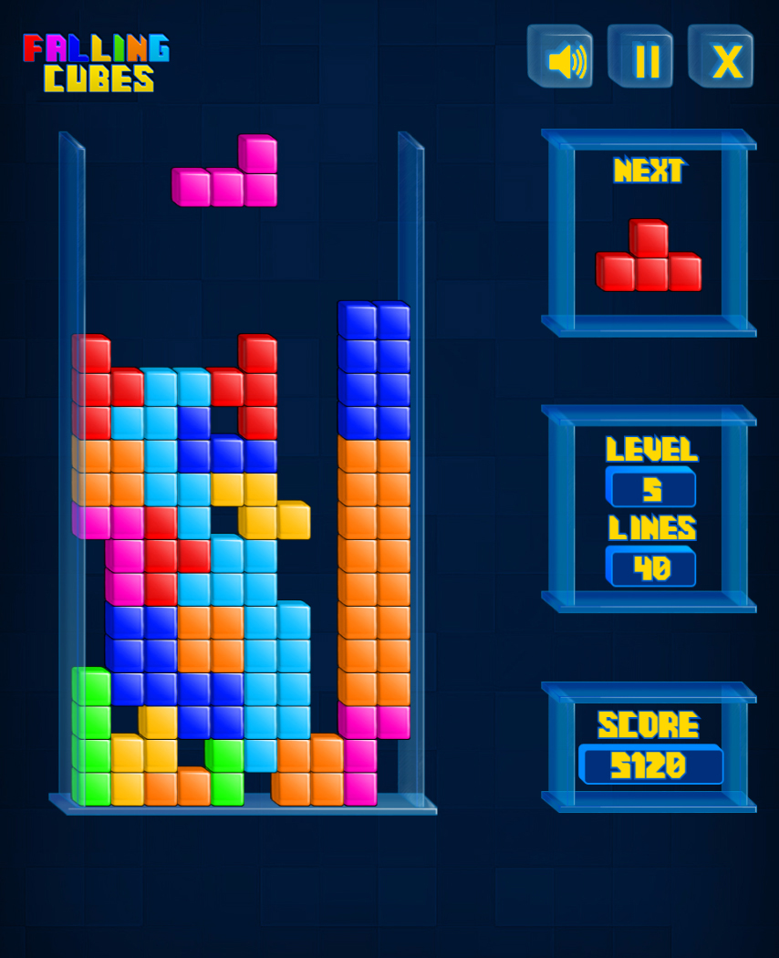 Falling Cubes Html5 Arcade Game By Codethislab Codecanyon