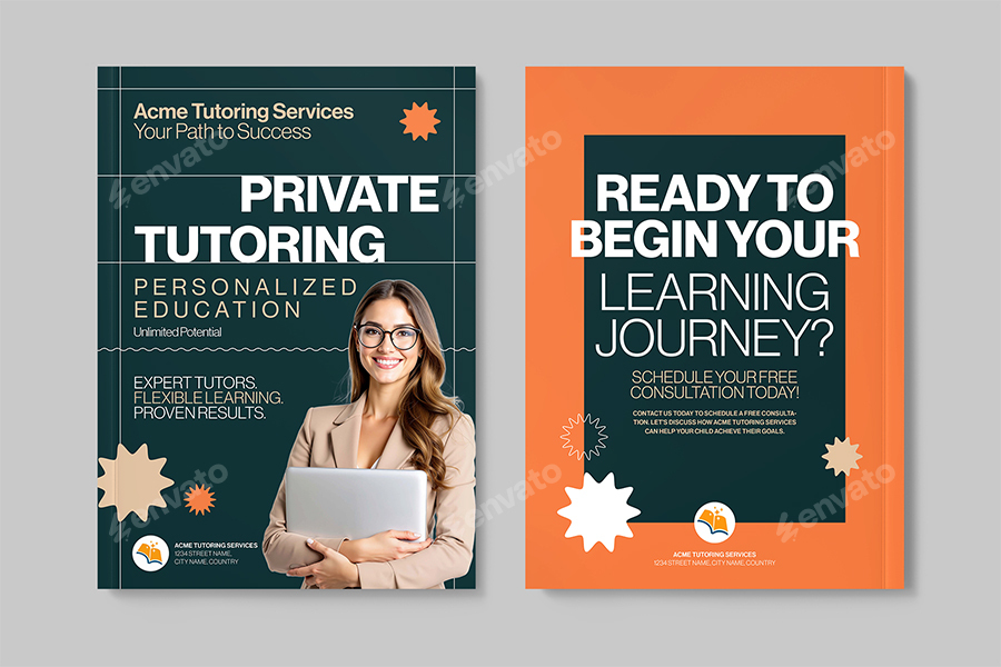 Private Tutoring Brochure Template, Print Templates | GraphicRiver