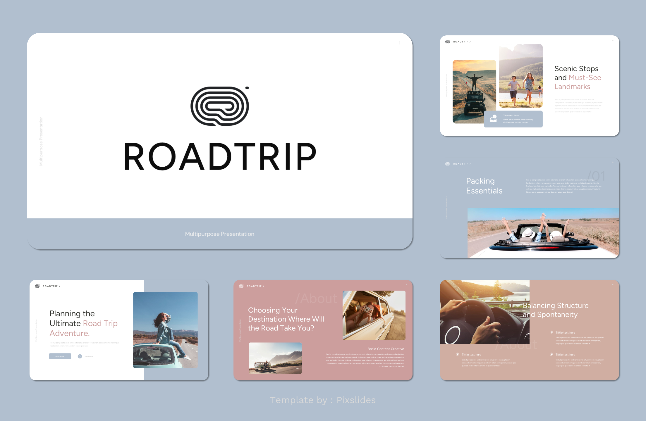 Road Trip - Multipurpose PowerPoint Presentation Template, Presentation ...