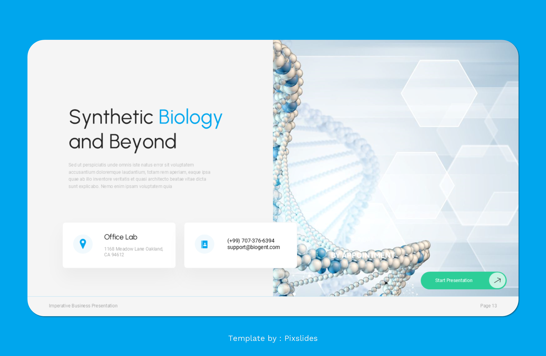 Biogent - Biology PowerPoint Presentation Template, Presentation Templates