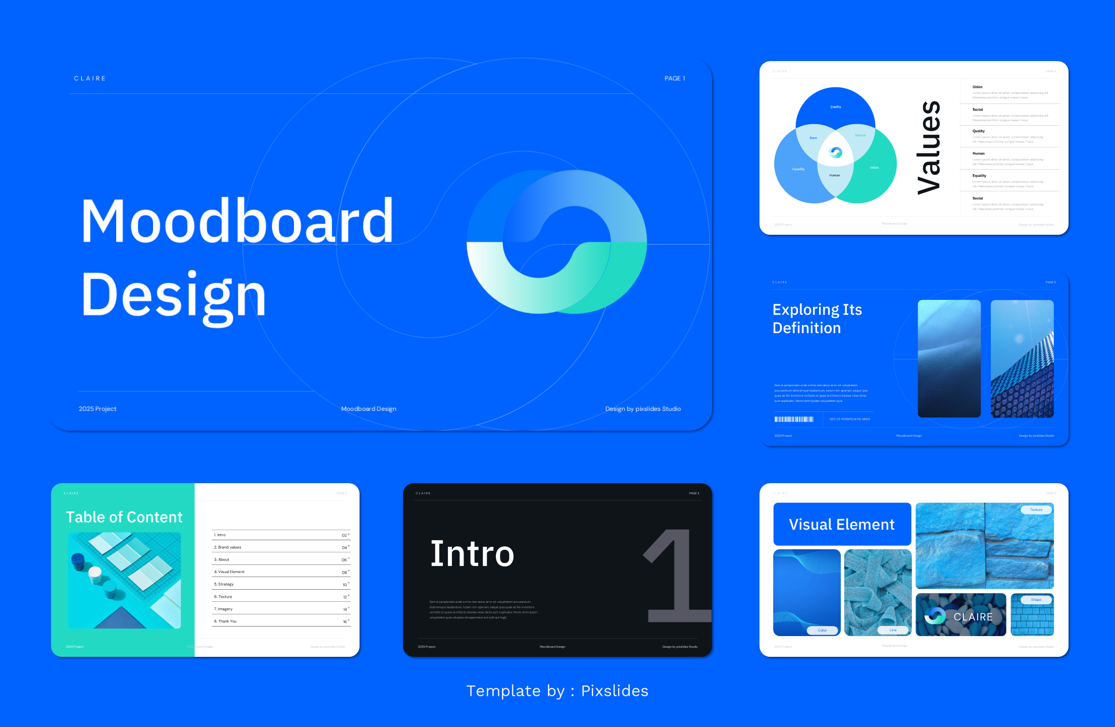 Claire - Moodboard & Design PowerPoint Presentation Template ...