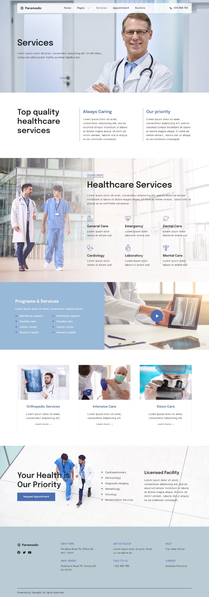 Paramedic - Medical Elementor Template Kit by Design_8 | ThemeForest