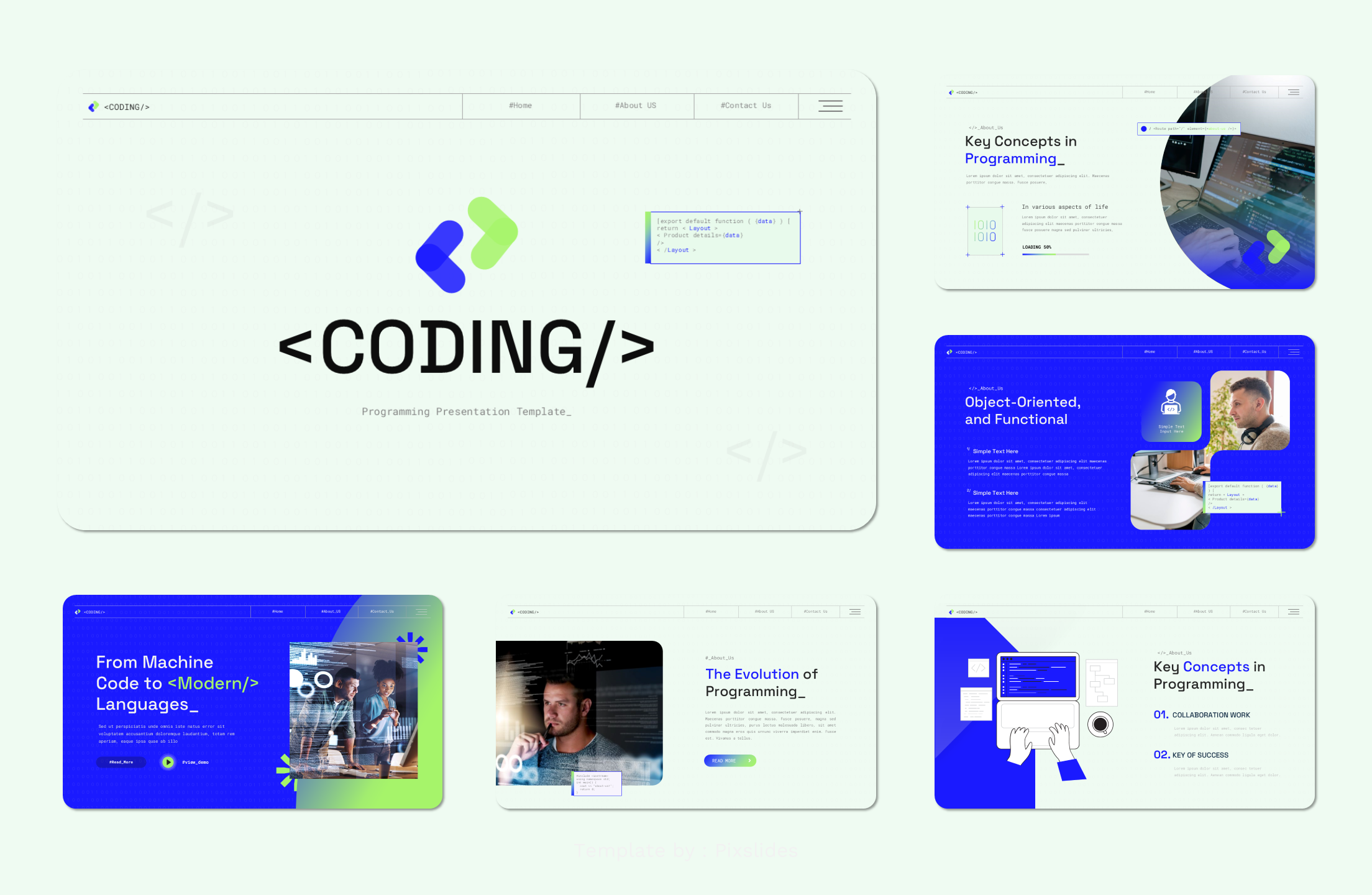 Coding - Programming Keynote Presentation Template, Presentation Templates