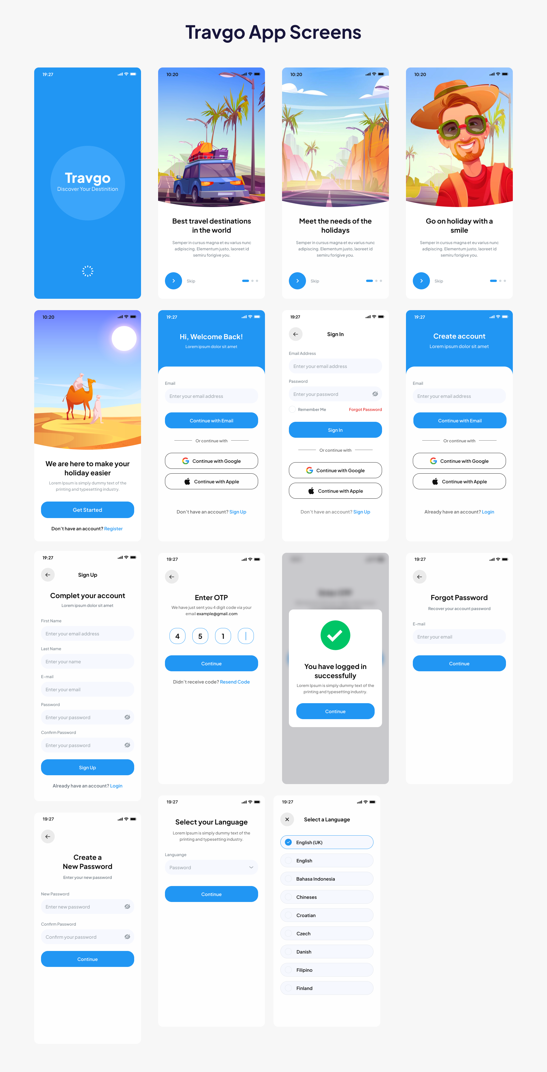 Travgo - Travel Mobile App React Template by Website_Stock | ThemeForest