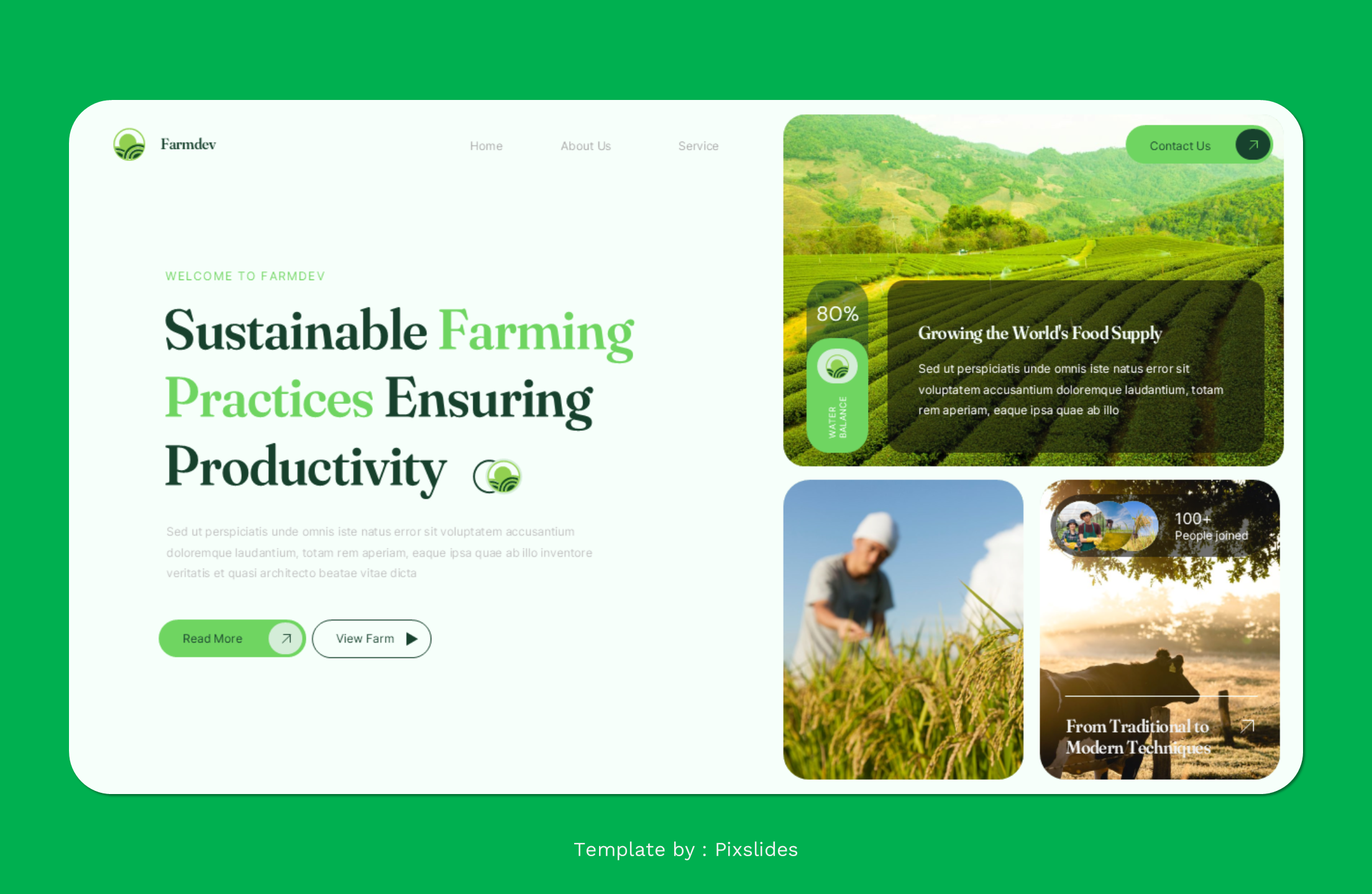 Farmdev - Agriculture & Organic Food PowerPoint Presentation Template ...