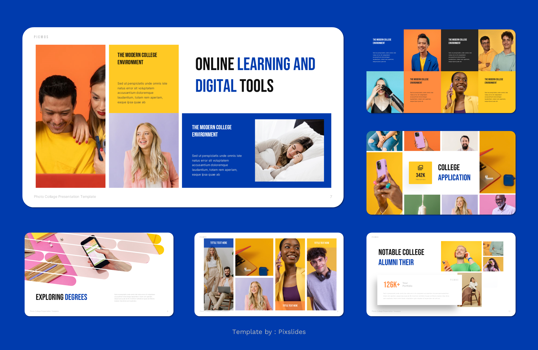 Picmos - Photo Collage PowerPoint Presentation Template, Presentation ...