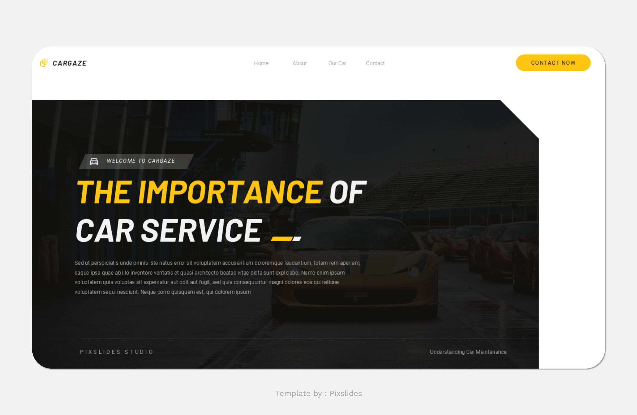 Cargaze - Car Service PowerPoint Presentation Template, Presentation ...