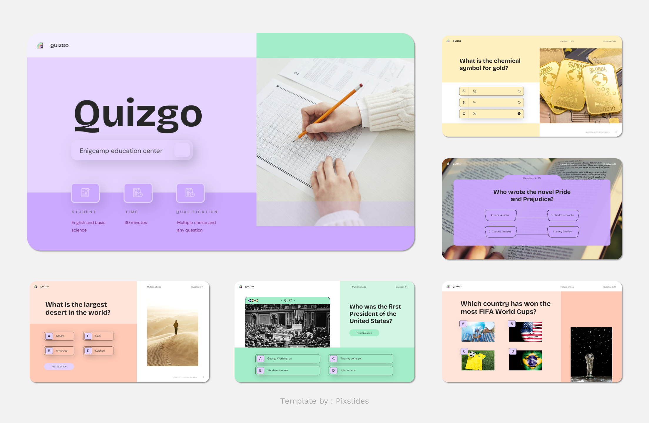 Quizgo - Quiz Keynote Presentation Template, Presentation Templates