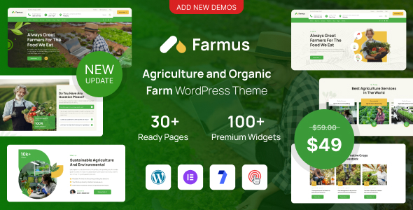 Farmus - Agriculture and Organic Farm WordPress Theme by Mugli | ThemeForest