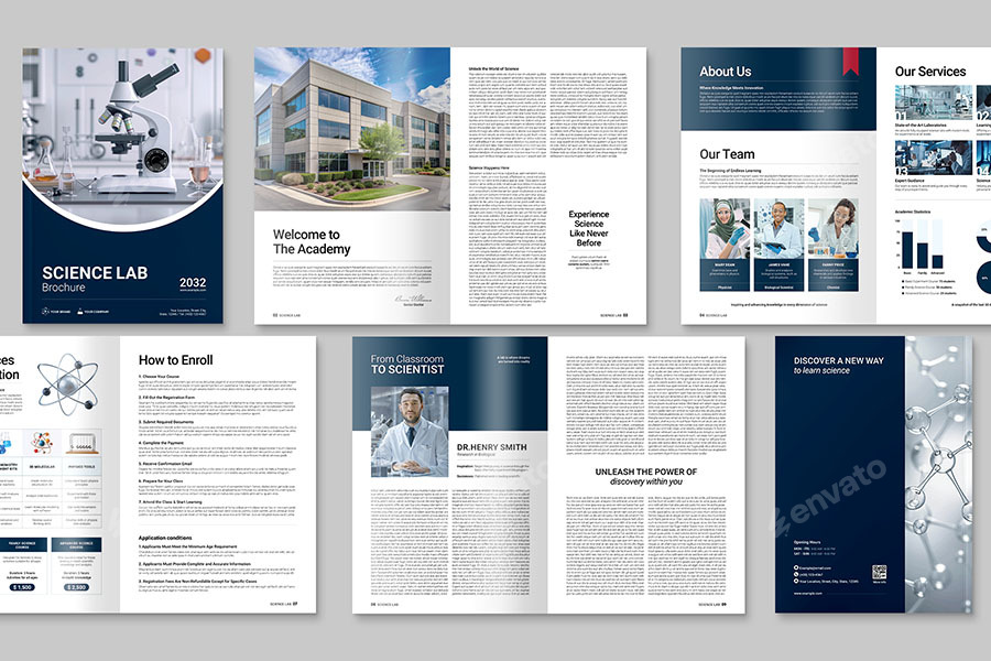 Science Lab Brochure Template, Print Templates | GraphicRiver